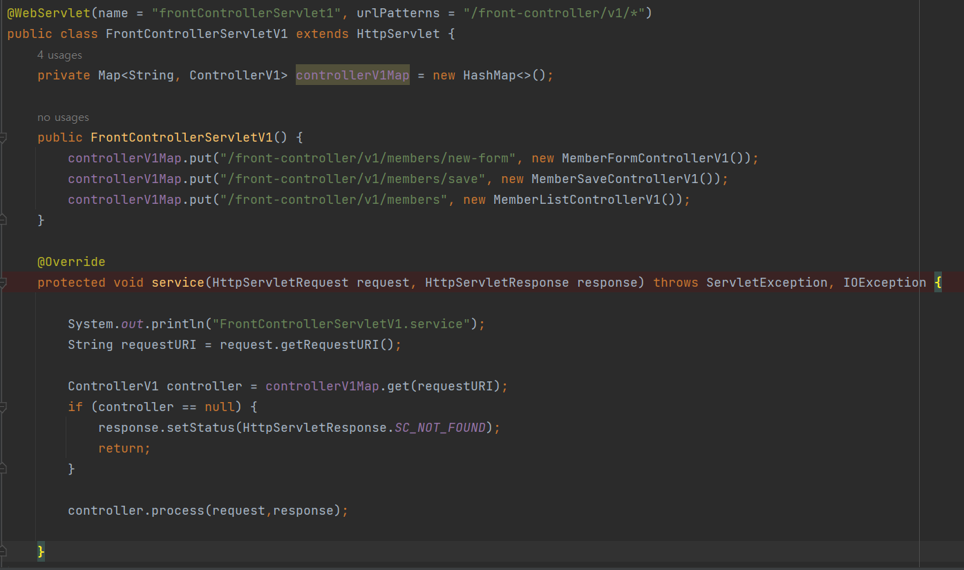 [인프런 Spring MVC1편] 04. MVC 프레임워크 만들기