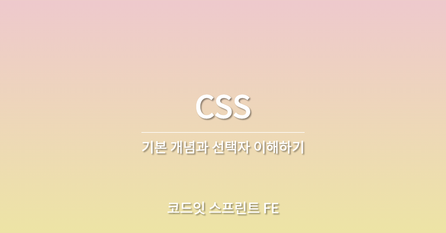 Css의 기본 개념과 선택자 이해하기