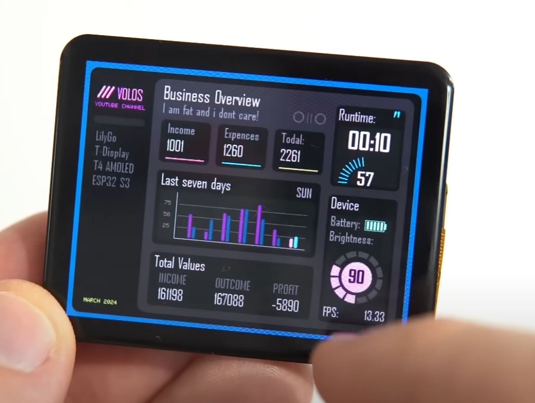 LilyGo T4-s3 UI to Flutter UI