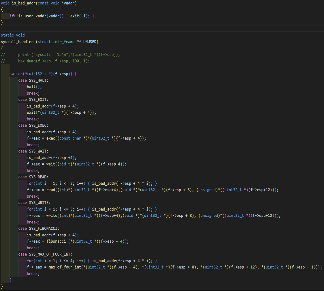 Pintos 1: User Program 1