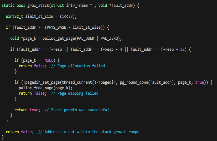 Pintos 4: Virtual Memory