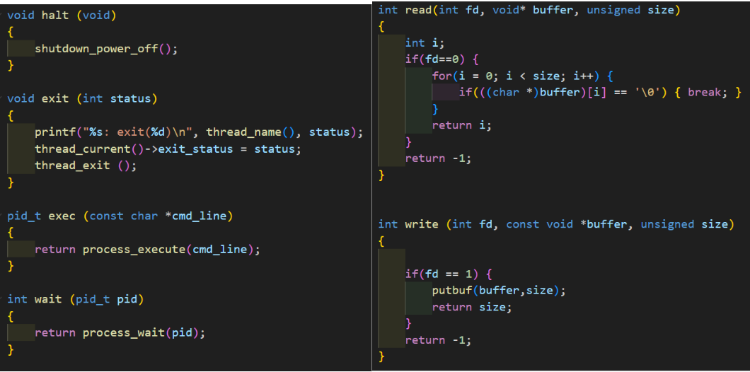 Pintos 1: User Program 1