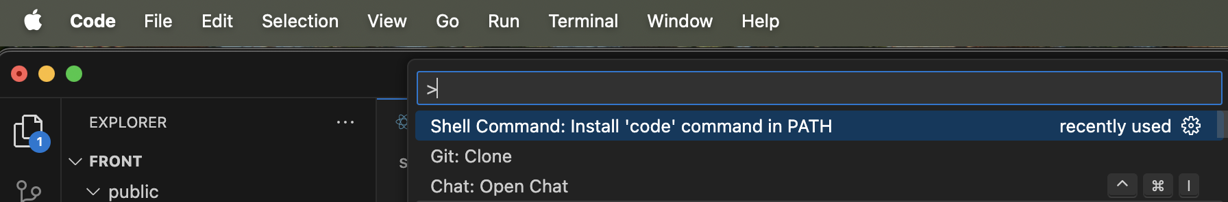MAC(맥북)에서 VSCode 터미널 실행 방법