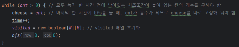 [백준 2636번] 치즈 (BFS) 🔁