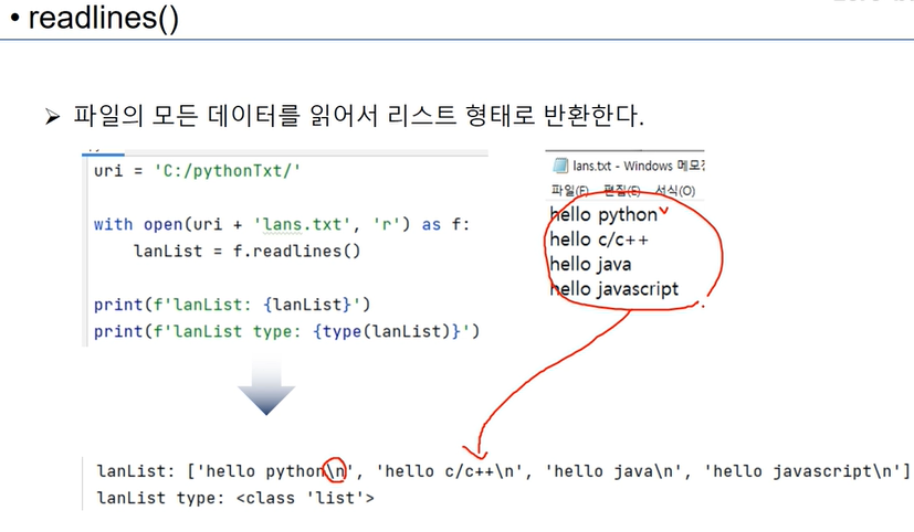 데이터 취업 스쿨 스터디 노트 -(8) 파일 읽기,쓰기