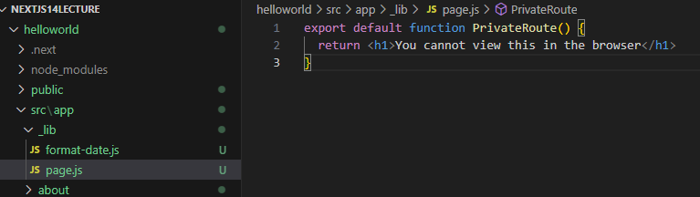Next.js 14 시작하기 #6 Private Folders