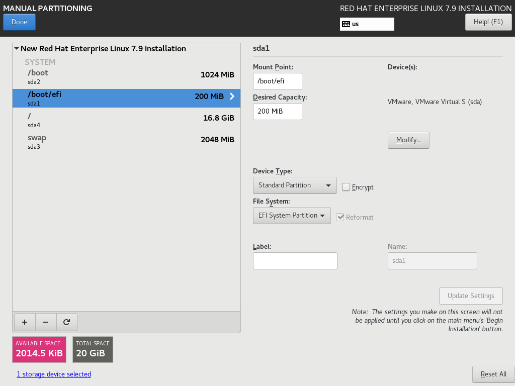 [설치] Red Hat Enterprise Linux(RHEL) 7.x Minimal 설치(Legacy/UEFI)