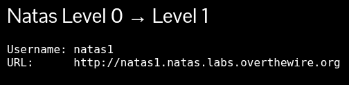 OverTheWire: Natas (Level 0 → Level 1)
