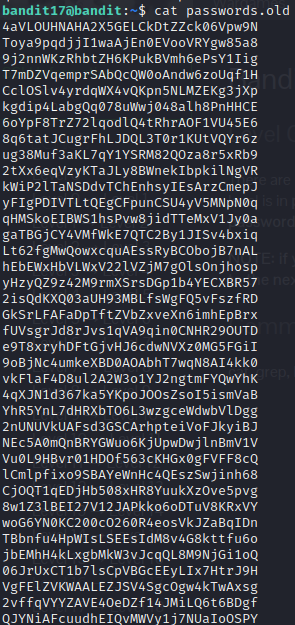 OverTheWire: Bandit Network Connection (Level 17 → Level 18)