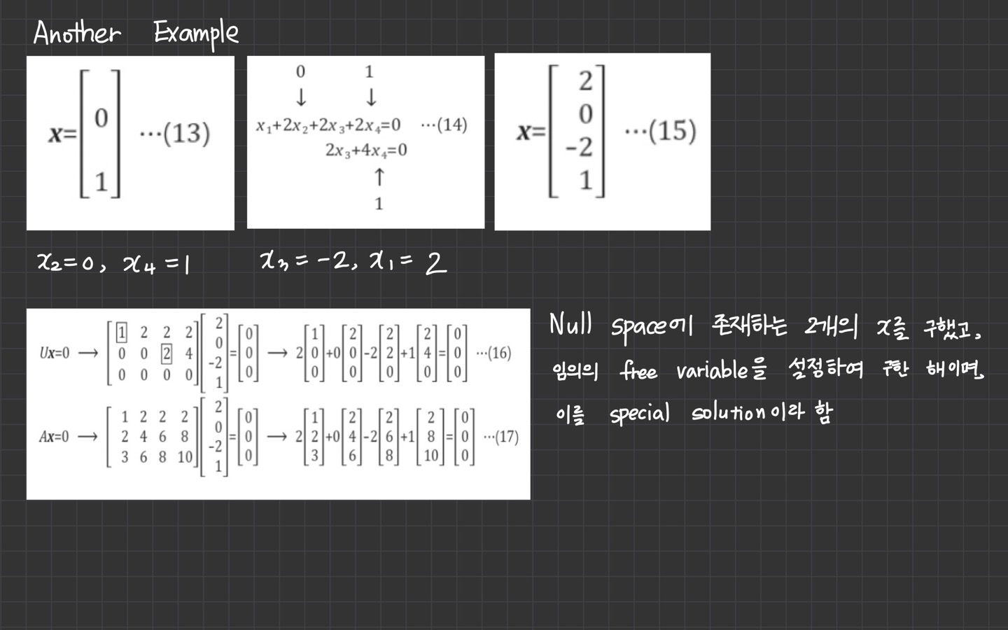 [Linear Algebra] Null Space, Pivot variable과 Free variable