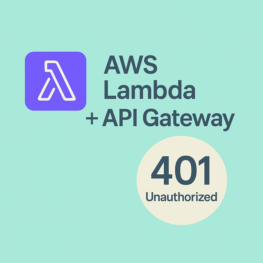 AWS Lambda + API Gateway 인증 예외 처리 방법 (401 Unauthorized)