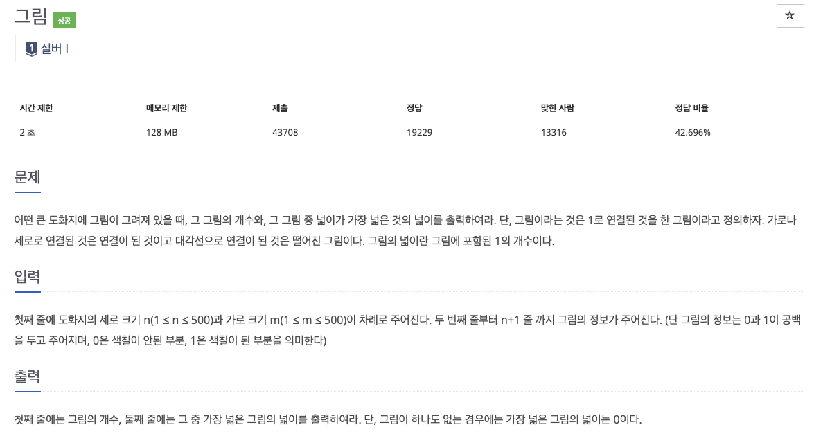 알고리즘 (JAVA) - 1926 그림 (백준)