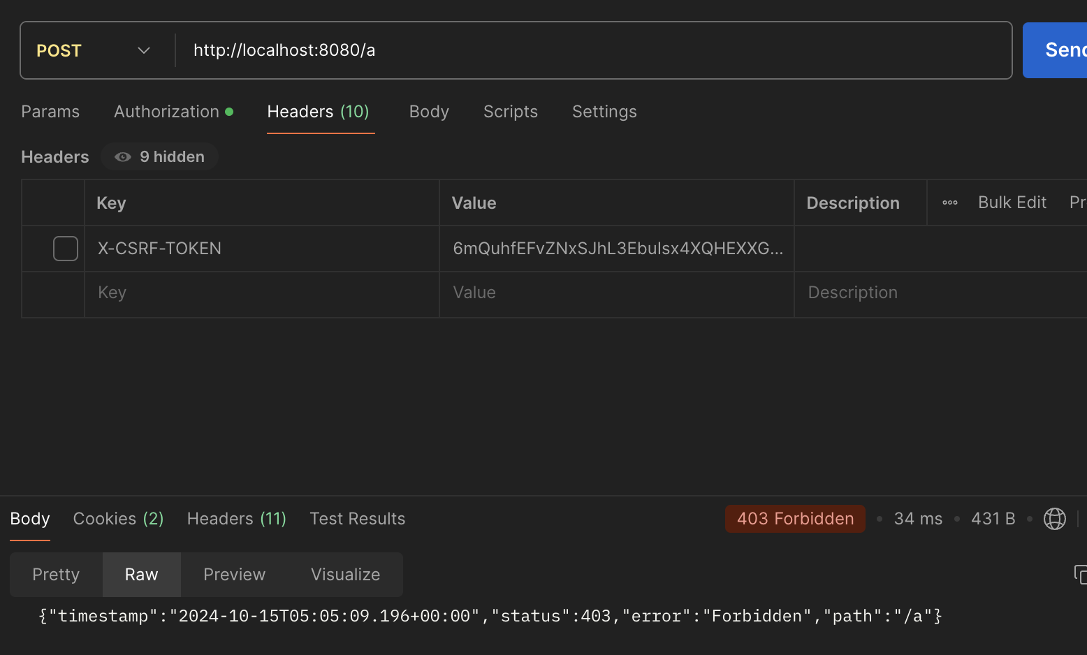 (spring security) csrf보호