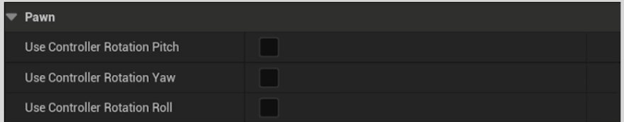 캐릭터 컨트롤 설정