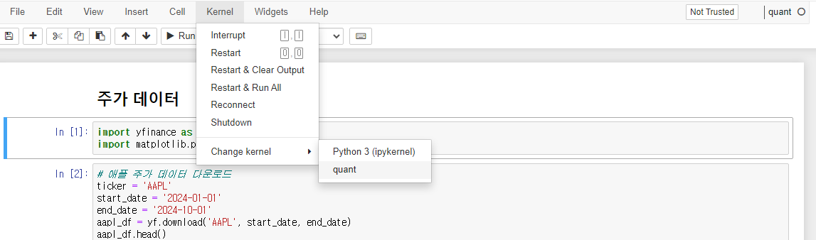 Python environment setup