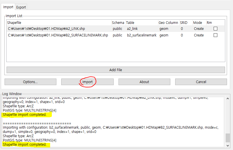Postgresql Postgis Shp 파일 Import