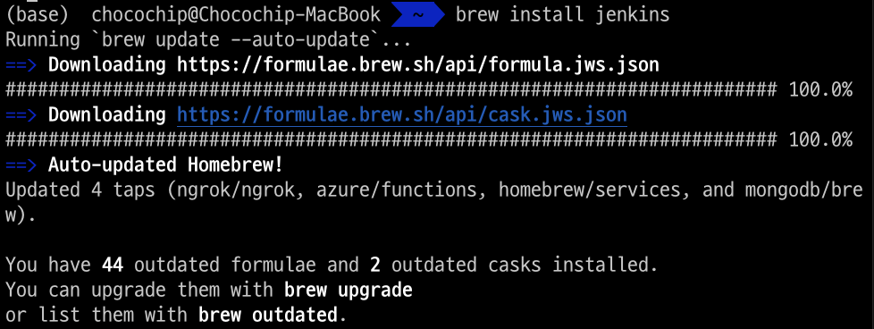 MacOS Jenkins 설치
