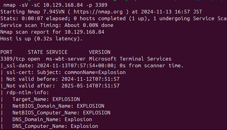 [HTB] Starting Point: Explosion