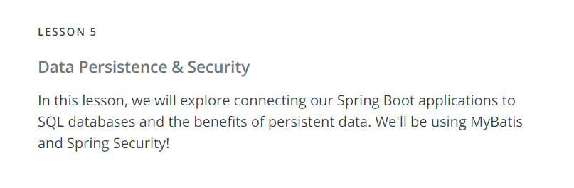 (Udacity) Lesson 5: Data Persistence & Security