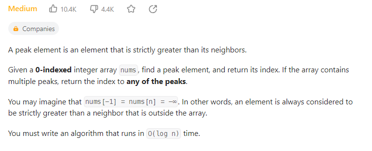 [leetcode]162. find-peak-element