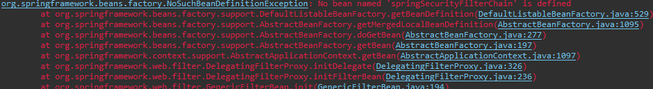 org.springframework.beans.factory.NoSuchBeanDefinitionException: No ...