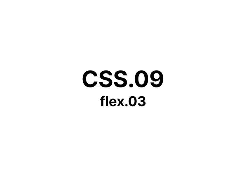 CSS.09 // flex.03