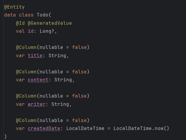 Spring TodoList API 만들기 피드백