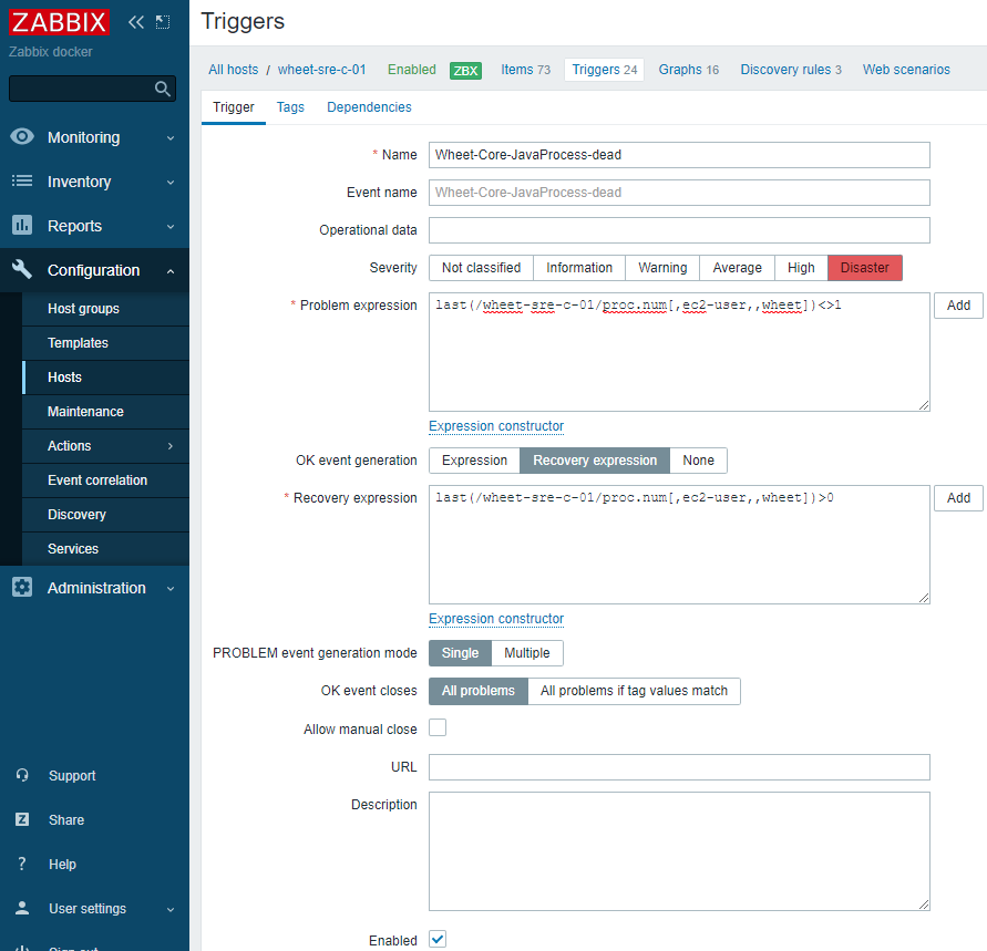 Zabbix - Slack 연동 # 2.Zabbix item&trigger설정