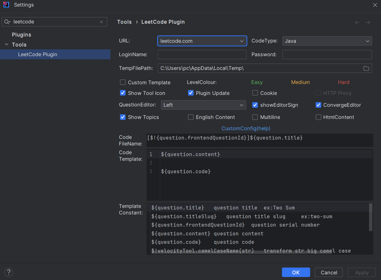intellij에서 Leetcode plugin 사용