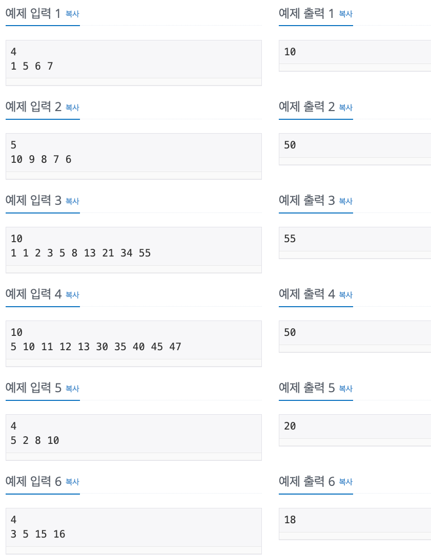 BAEKJOON : 9095, 11052