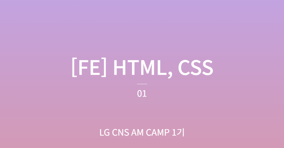 [FE] HTML, CSS