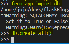 Database with Flask-SQLAlchemy