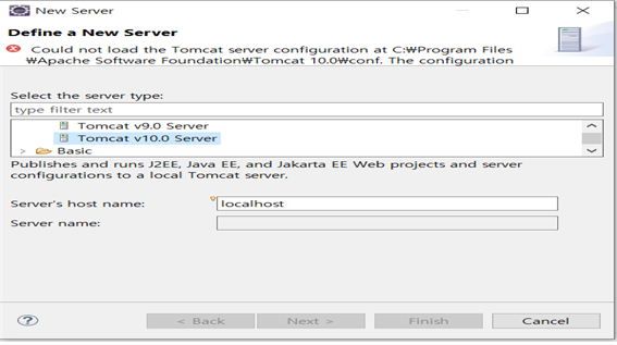 Tomcat - Eclipse 연동 오류