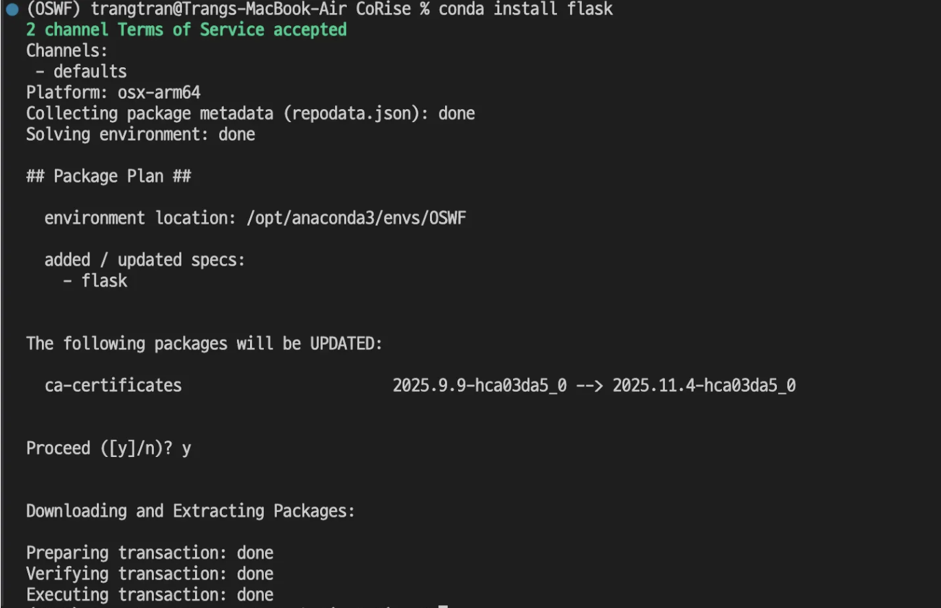 [가이드] Anaconda, Flask 환경 설정