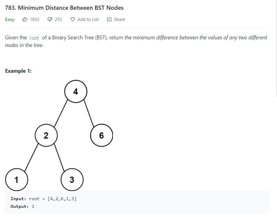 53 Minimum Distance Between BST Nodes 53 Minimum Distance Between BST Nodes