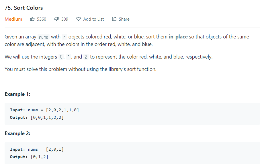 63 Sort Colors