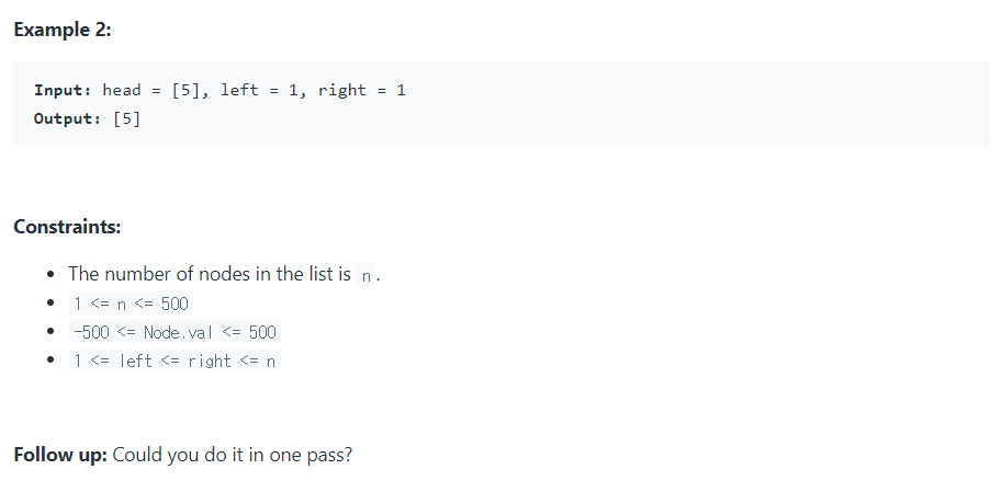 19. Reverse Linked List II
