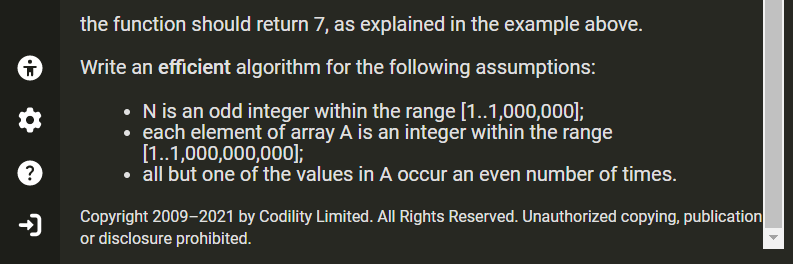 251. OddOccurrencesInArray