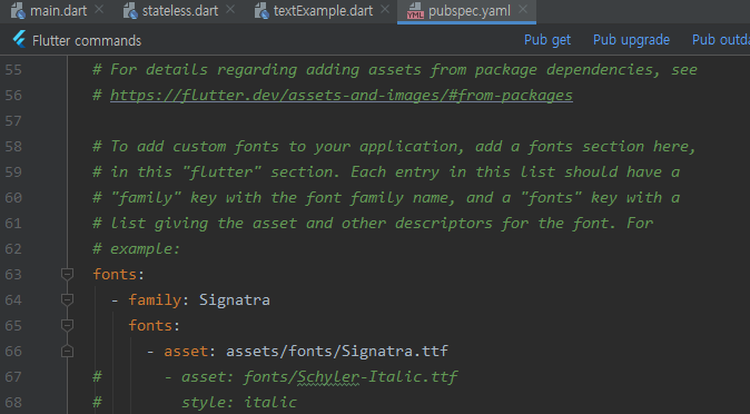 Flutter Text Style Example
