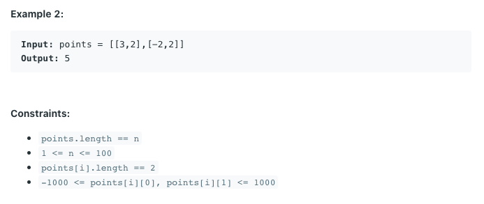 Leetcode 1266. Minimum Time Visiting All Points