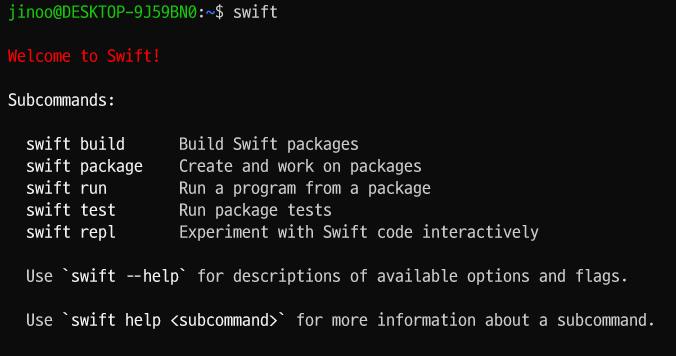 윈도우(WSL)에 Swift5 설치