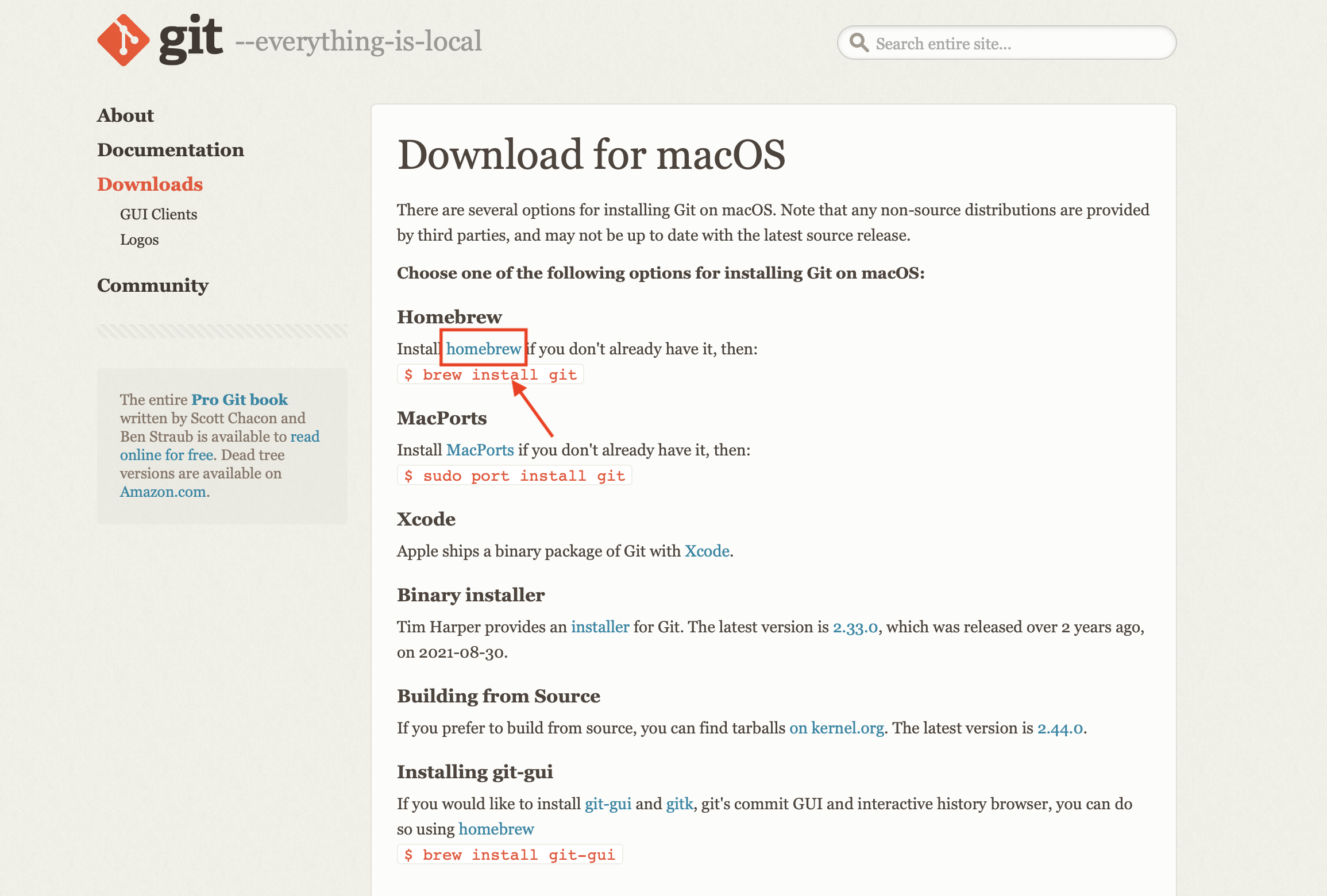 MacOS에서 Git 설치하기