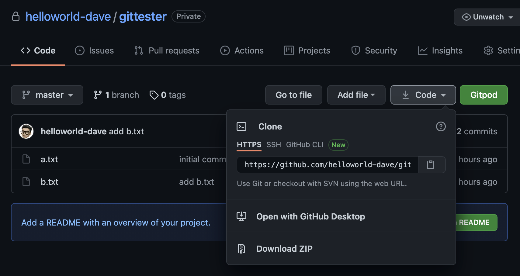 git helloworld (mac to rasp4)