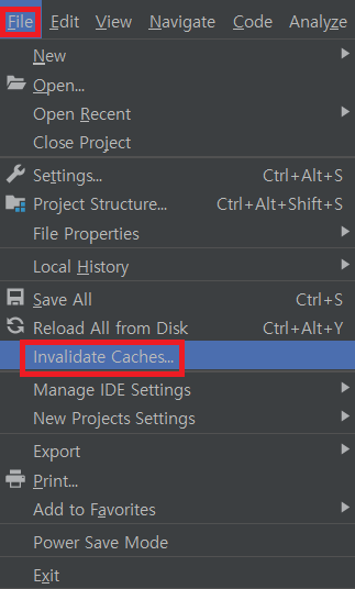 [IntelliJ] Cannot resolve symbol 에러