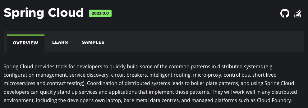 SpringCloud OverView