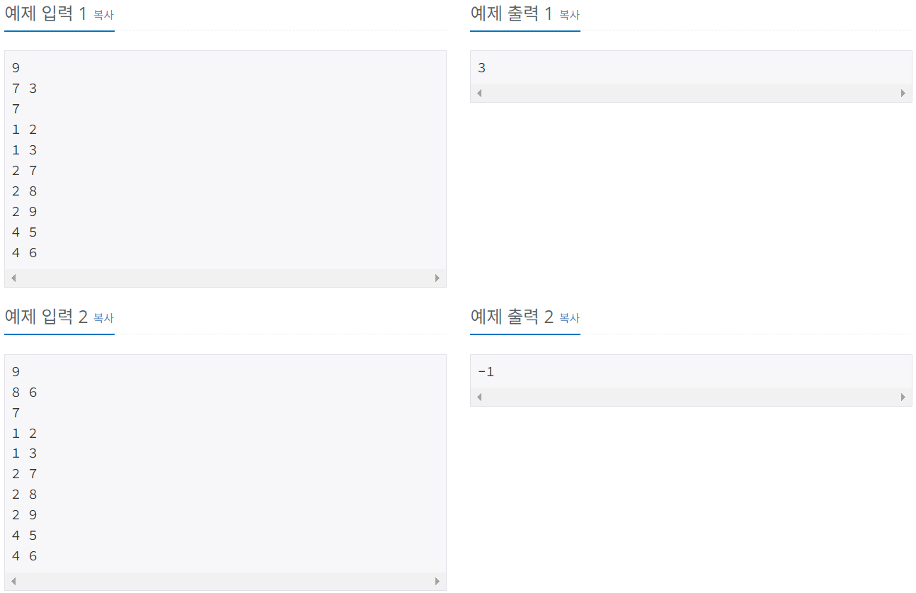 [1일 1코테]Day16 촌수계산 | 백준 2644 | python