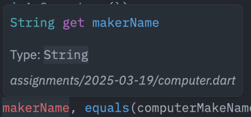 Dart :: getter & setter