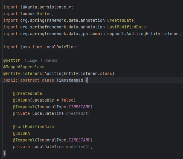 스프링 JPA Auditing