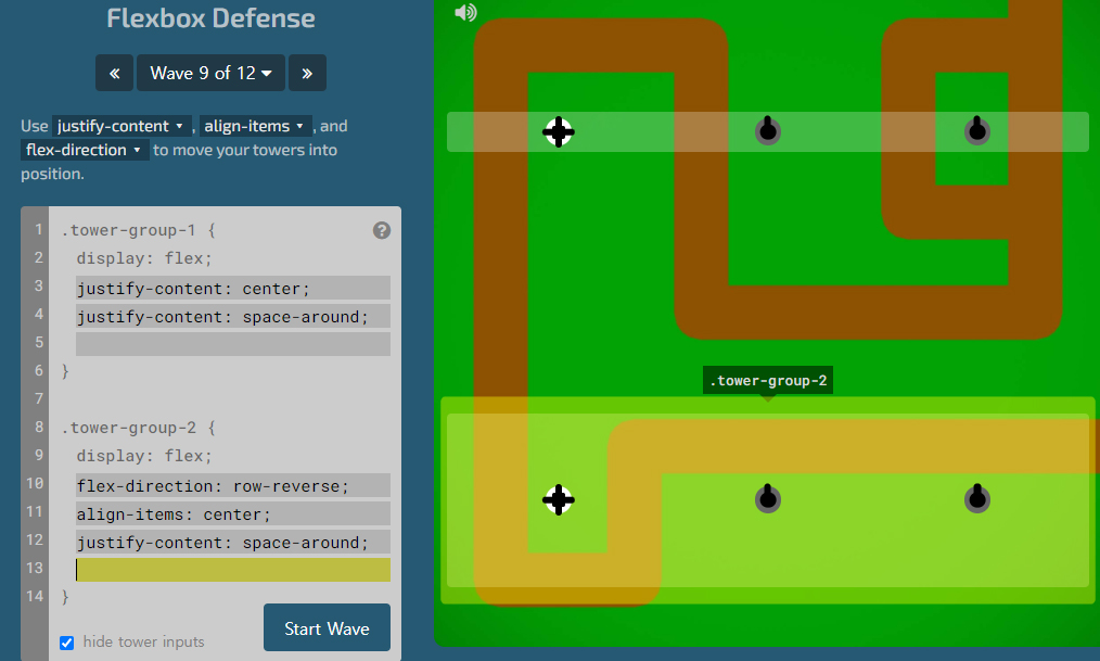 [CSS] Flexbox Defense 1~10번