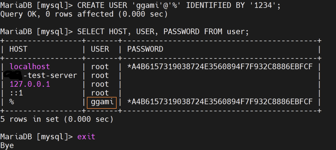 [MariaDB 서버 구성 및 SQL문]